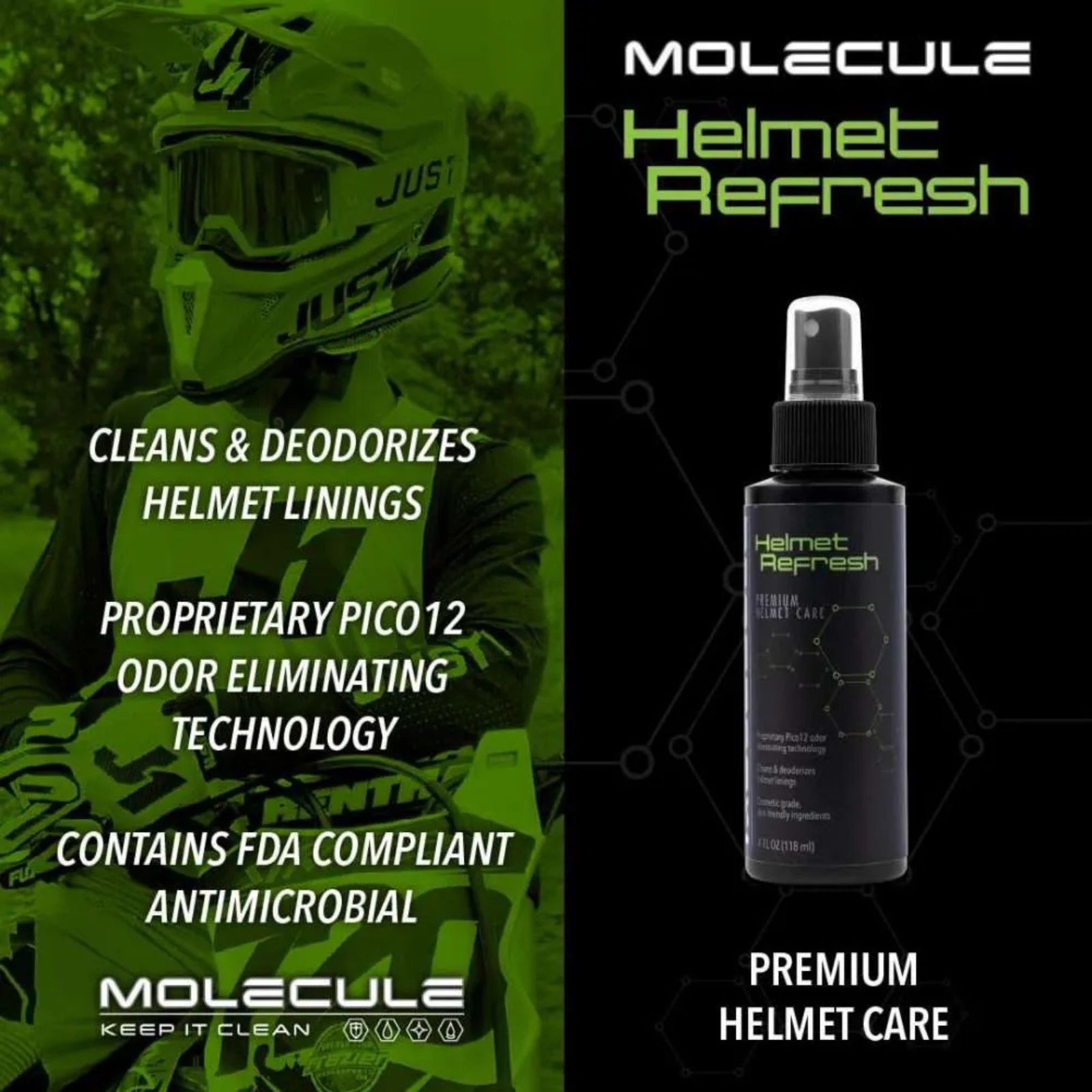 Molecule Helmet Care Kit (4 Bottles) 4 OZ - Helmet House